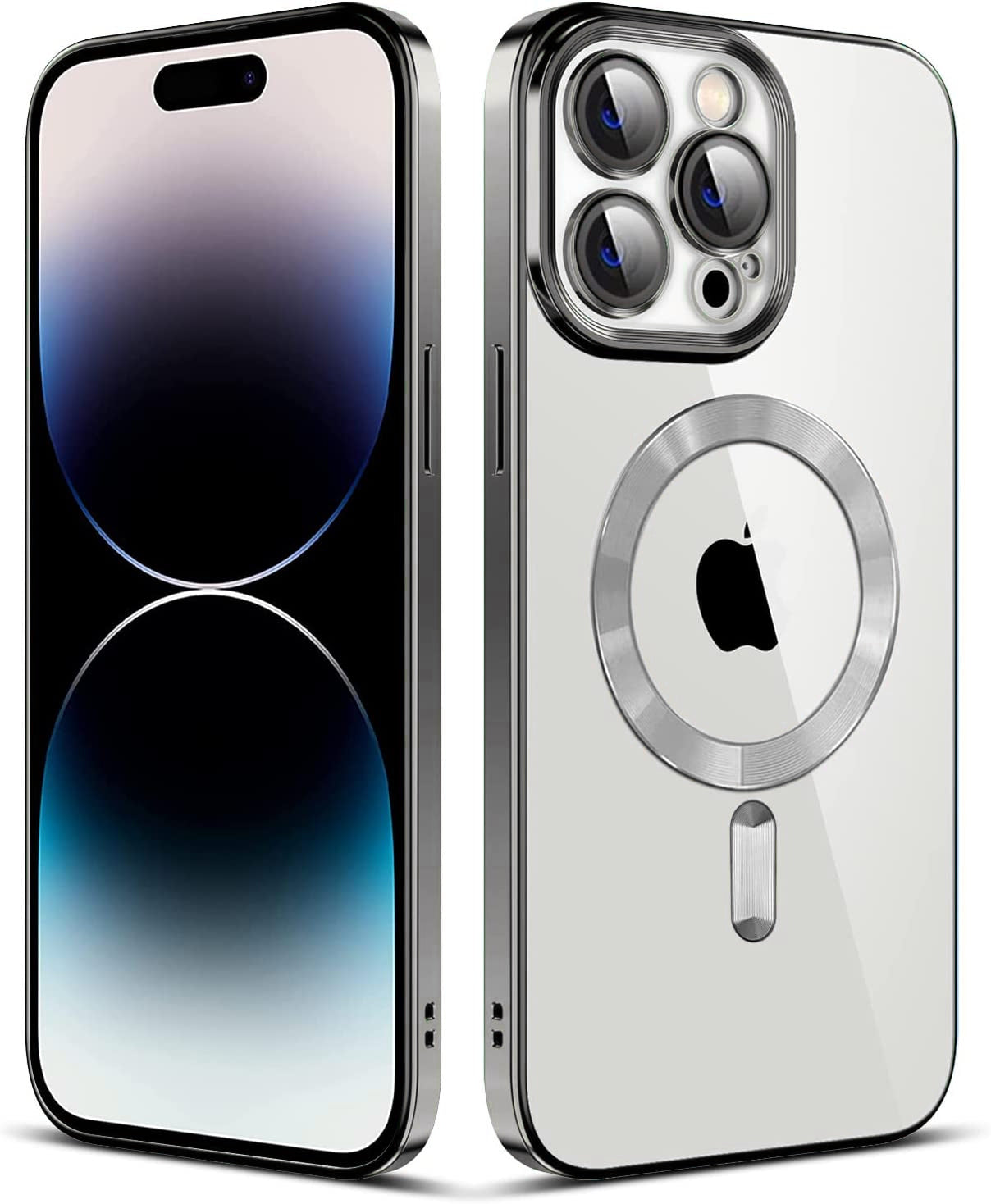 Silver Soft TPU Case with Magnetic Compatibility for iPhone 17 Pro Max